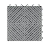China Light Gray PP Interlocking Floor Tile 400*400mm For Use In Garages Workshop for sale