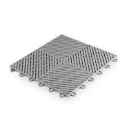 China Light Gray PP Interlocking Floor Tile 400*400mm For Use In Garages Workshop for sale