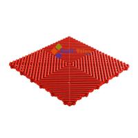 China Red PP Interlocking Floor Tile 400*400mm For Use In Garages Workshop for sale