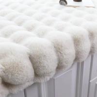 China Checkered Plush Cloud Washable Area Rug 15mm 27mm Polyester for sale
