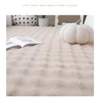 China Bubble Faux Rabbit Fur Carpet 15mm 27mm Thick Living Room Area Rug for sale