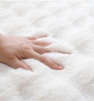 China Nordic Style Faux Rabbit Fur 3D Bubble Area Carpet 15mm 27mm Polyester Living Room Rug for sale