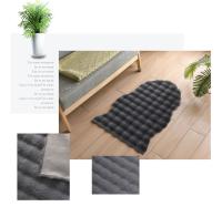 China Bubble Faux Rabbit Fur Carpet Living Room Area Rug 15mm 27mm Thick Polyester for sale