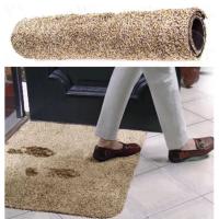 China Super Absorbent Clean Step Mat 55% Cotton 45% Microfiber Non-Slip Doormat Machine Washable for sale