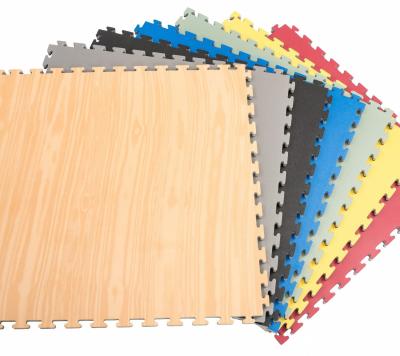 China Wood Design 1x1m 30mm Reversible EVA Foam Gym Mat Squares for Martial Arts for sale