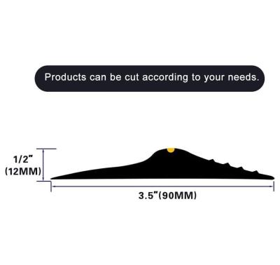 China EPDM Rubber Garage Door Seal Strip Weatherproof Threshold Seal 1/2 Inch Tall DIY Replacement Black for sale
