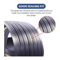 China EPDM Rubber Garage Door Seal Strip Weatherproof DIY Replacement 1/2 Inch Tall Black for sale