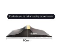 China EPDM Garage Door Seal Strip 80x18mm Weatherproof Rubber Threshold Replacement for sale