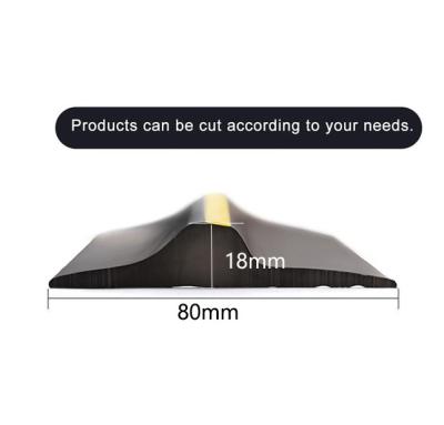China EPDM Garage Door Seal Strip 80x18mm Weatherproof Rubber Threshold Replacement for sale