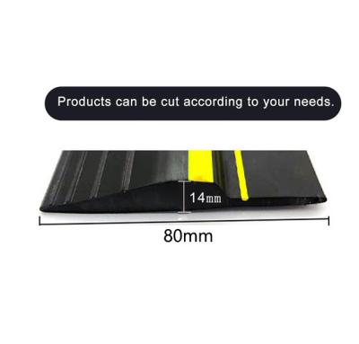 China EPDM Garage Door Seal Strip 80x14mm Weatherproof Rubber Threshold Replacement for Dry Clean Energy Saving for sale