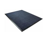 China Europe Vyna-Plush Doormat 7h x 600w x 900d mm Black Blue Industrial Ribbed Vinyl Matting for sale