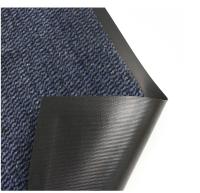 China Europe Vyna-Plush Doormat 7h x 600w x 900d mm Black Blue Industrial Ribbed Vinyl Matting for sale