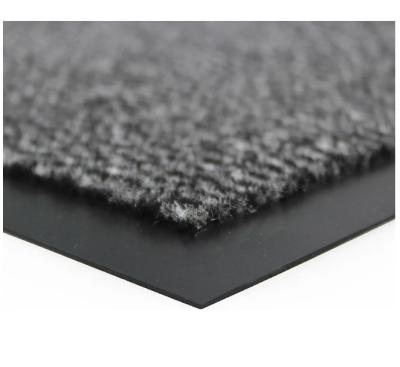 China Europe Vyna-Plush Doormat 7h x 600w x 900d mm Black Grey Polypropylene PVC Backing for sale