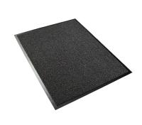 China Europe Vyna-Plush Doormat 7h x 600w x 900d mm Black Grey Polypropylene PVC Backing for sale