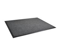 China Europe Vyna-Plush Doormat 7h x 600w x 900d mm Black Grey Polypropylene PVC Backing for sale