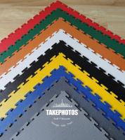 China Checker Plate Surface PVC Interlocking Flooring Tiles For Warehouse Garage for sale