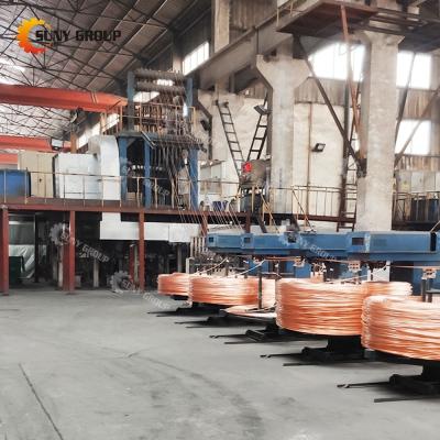 China 8MM 12MM 16MM Upward Copper Rod Making Machine for High Efficency Continuous Casting Plant for sale