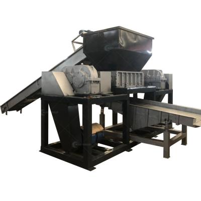 China Video Outgoing-Inspection Provided Double Shaft Shredder for Waste Plastic Tires for sale