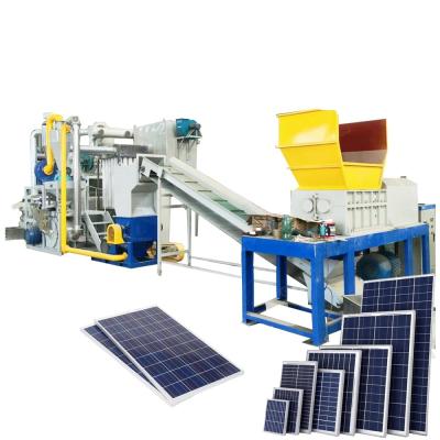 China 200-1000kg/h Scrap Solar Panels Recycling Plant with Video Outgoing-Inspection Provided for sale