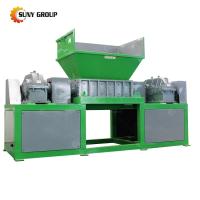 China Small Textile Shredder Double Shaft Fabric Shredding Equipment at Manufacturing Plant for sale