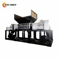 China Small Textile Shredder Double Shaft Fabric Shredding Equipment at Manufacturing Plant for sale