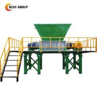 China Small Textile Shredder Double Shaft Fabric Shredding Equipment at Manufacturing Plant for sale
