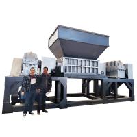 China Carbon Steel Waste Wood Pallet Shredder Machine with Double Shaft at Competitive for sale