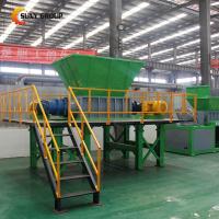 China SKD-II Blade Double Shredder Machine for Wooden Pallets Material and 2300KG Capacity for sale