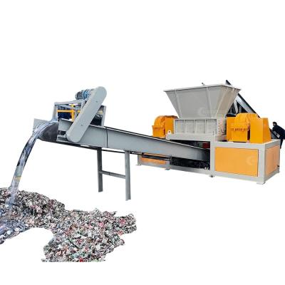China Small Large Plastic Metal Tin Foil Double Wood Steel Powder Shredder with Performance for sale