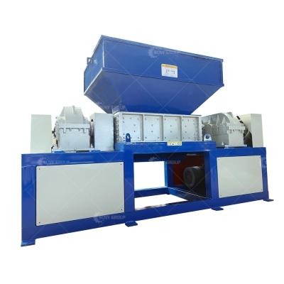 China Customizable Blades Double Shaft Shredder for Rubber Tire and Plastic Bottle Recycling for sale