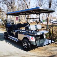 China 2023 Black 6 Seater Golf Cart 4x4 60V Lithium Battery 35mph for sale