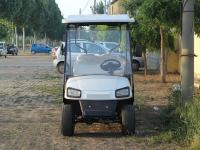 China White 60V 30 Mph Electric 6 Seater Golf Cart Lead Acid Battery ODM for sale