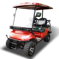 China Red Steel Frame 4 Seater Golf Cart Electric LSV With LED Lighting And LCD Display Screen for sale