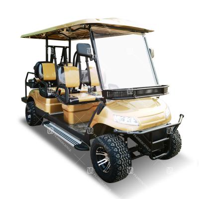 China New Energy 6-8 Seater Golf Cart 60v Quiet Lithium Battery Off-Road Tires  High Performance for sale