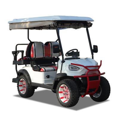 China 4 SEAT CUSTOMIZE LEGAL STREET LITHIUM DOUBLE ELECTRIC VEHICLE OFF ROAD GOLF CART for sale