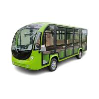 China Green Color Electric Sightseeing Bus With 7.5 Kw Motor 72V Battery for sale