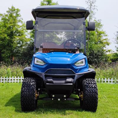 China Blue 6 Seater Golf Cart wheelbase 2420mm charging time 6-8 hours Ground clearance 120mm for sale