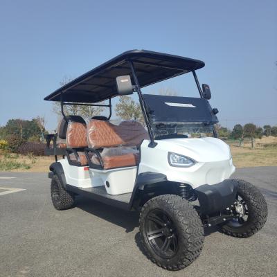 China White 6 Seater Off Road Golf Cart High Quality Strong Power With Lithium Battery And 12''Tires for sale