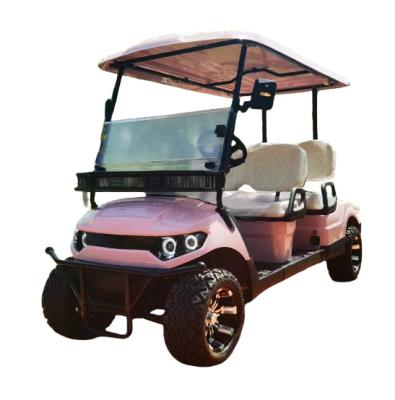 China Pink Color 60V 4KW AC System EV Golf Cart New Energy Off  Road Electric Golf  Cart for sale