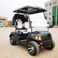 China Black Color 2 Seater Golf Cart 4 Wheel 10 Inch Tire 70-100km With Lithium Battery for sale