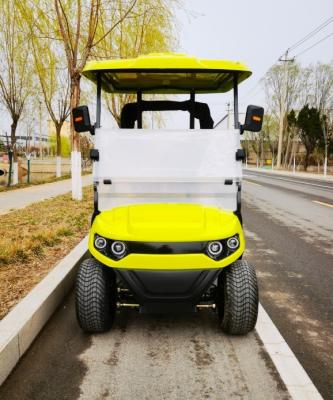 China Yellow Color 2 Seater Golf Cart 4 Wheel 10 Inch Tire 70-100km With Lithium Battery for sale