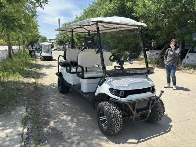 China Customized Off Road 6 Seaters Golf Cart Grey Color With AC Motor 3.5 KW Lead Acid Battery for sale