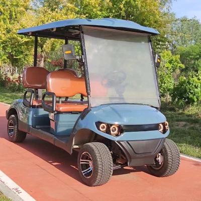 China 4 Seater Electric Golf Cart Blue Outdoor Theme Park Lithium Battery Manufacturer Wholesale for sale
