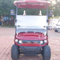 China Red Color 2 Seater Golf Cart 4 Wheel 10 Inch Tire 70-100km With Lithium Battery for sale