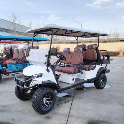 China 6 Seater Electric Golf Cart 4+2 Seats Luxury Home McPherson Suspension Factory Price for sale