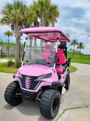 China Spacious Powder Coated Customizable MacPherson Independent Suspension 4 Seater Golf Cart With 80-90km Range for sale