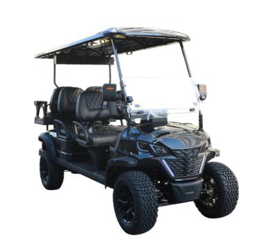 China Limo Luxury Buggy 6-seater Electric golf cart 4+2 R12 4kw lithium battery off road for sale