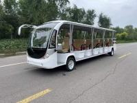 China White 23 Seat Electric Sightseeing Bus 72v 200AH Lead-Acid Battery Without Door for sale