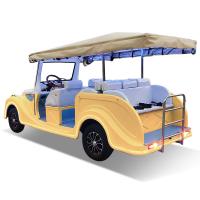 China 8 Seats Classic Golf Cart Yellow Color Steel Frame Iron Shell Stamping Body 5kw 48V*150AH for sale