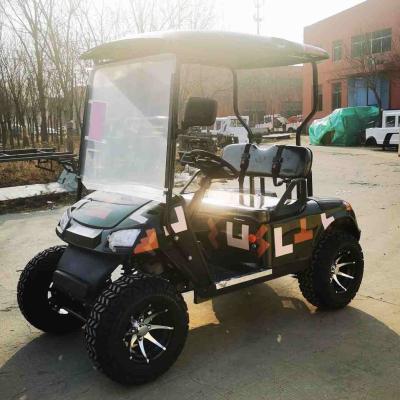 China LED Steel Frame 25-40 Mph Electric Golf Cart with All Terrain Tires for sale